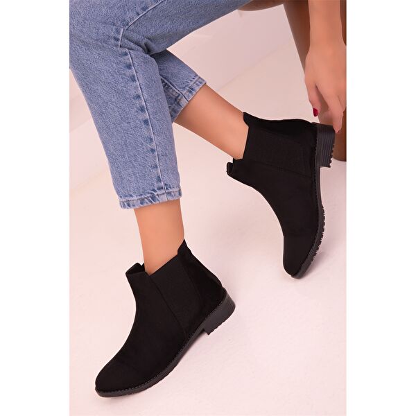Yanları Lastikli Bilek Boy Kadın Bot