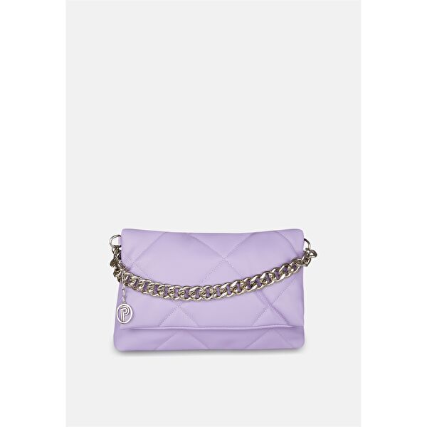 Deri Görünümlü Zincir Detaylı Kadın Çapraz Çanta