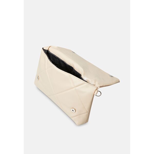 Deri Görünümlü Zincir Detaylı Kadın Çapraz Çanta