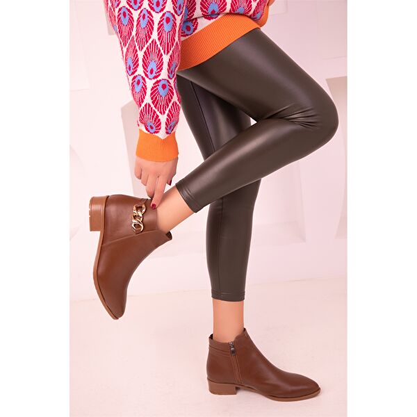 Zincir Detaylı Deri Görünümlü Kadın Bot