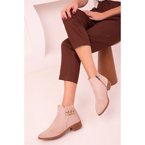 Zincir Detaylı Deri Görünümlü Kadın Bot