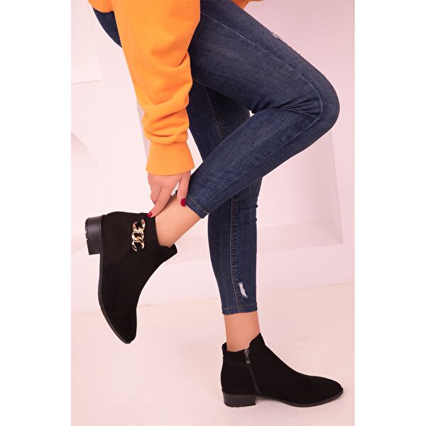 Zincir Detaylı Deri Görünümlü Kadın Bot