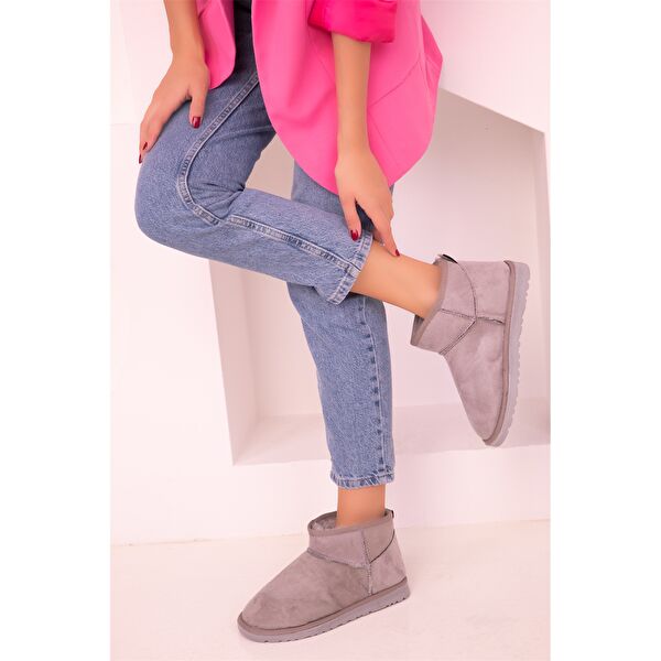 Süet Görünümlü Bilek Boy Kadın Bot