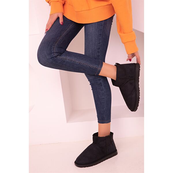 Süet Görünümlü Bilek Boy Kadın Bot