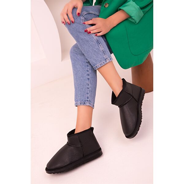 Süet Görünümlü Bilek Boy Kadın Bot