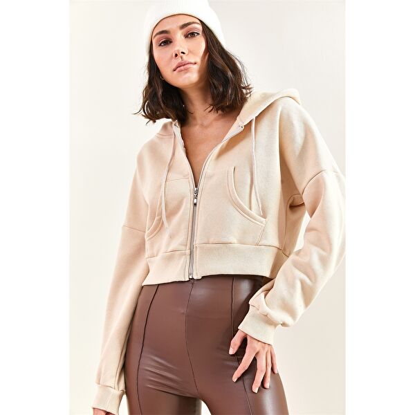 V Yaka Düz Uzun Kollu Kadife Kadın Elbise