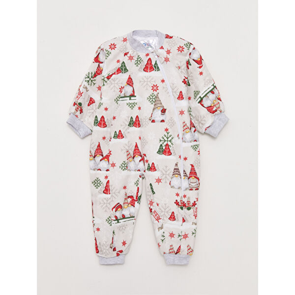 Bisiklet Yaka Uzun Kollu Baskılı Kız Bebek Uyku Tulumu Bisiklet Yaka Uzun Kollu Baskılı Kız Bebek Uyku Tulumu