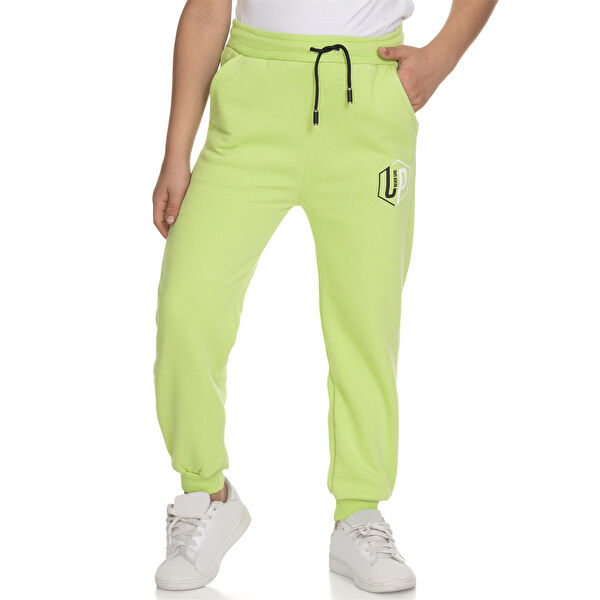 Beli Lastikli Baskılı Erkek Çocuk Jogger Eşofman Altı