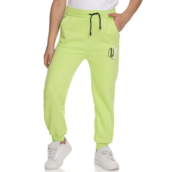 Beli Lastikli Baskılı Erkek Çocuk Jogger Eşofman Altı