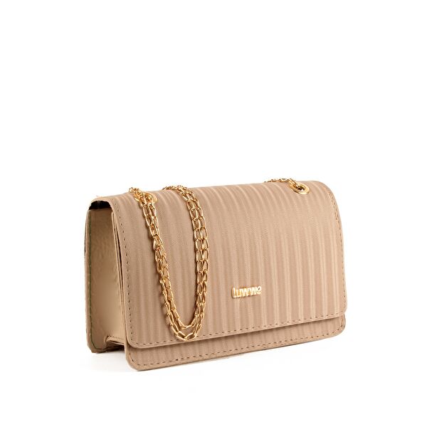 Deri Görünümlü Zincir Askılı Kadın Omuz Çantası