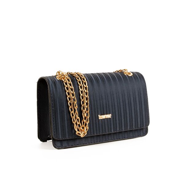 Deri Görünümlü Zincir Askılı Kadın Omuz Çantası