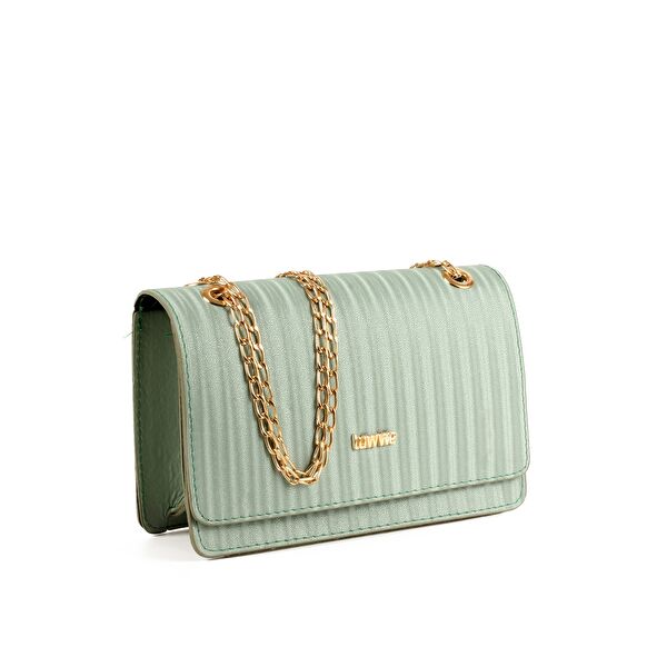 Deri Görünümlü Zincir Askılı Kadın Omuz Çantası