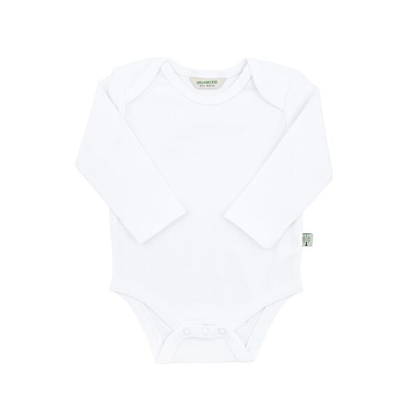 Bisiklet Yaka Uzun Kollu Kız Bebek Çıtçıtlı Body