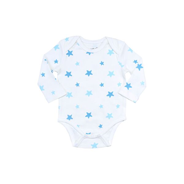 Bisiklet Yaka Uzun Kollu Kız Bebek Çıtçıtlı Body