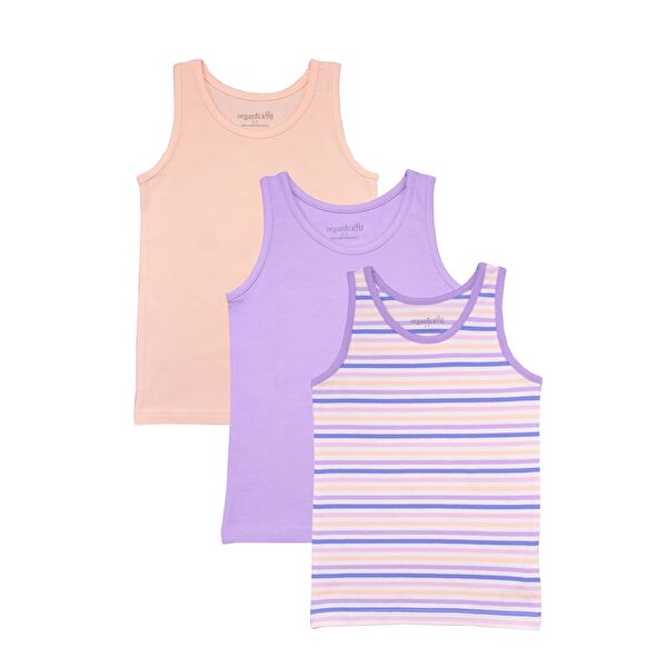 Bisiklet Yaka Kız Bebek Atlet 3'lü Bisiklet Yaka Kız Bebek Atlet 3'lü