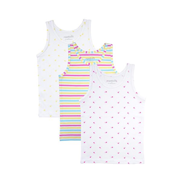 Bisiklet Yaka Kız Bebek Atlet 3'lü Bisiklet Yaka Kız Bebek Atlet 3'lü