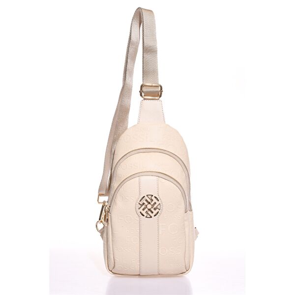 Deri Görünümlü Baskılı Kadın Göğüs Çantası