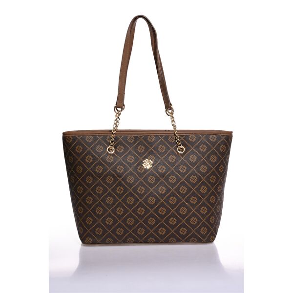 Monogram Baskılı Kadın Omuz Çantası Monogram Baskılı Kadın Omuz Çantası
