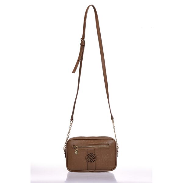 Deri Görünümlü Desenli Kadın Çapraz Çanta