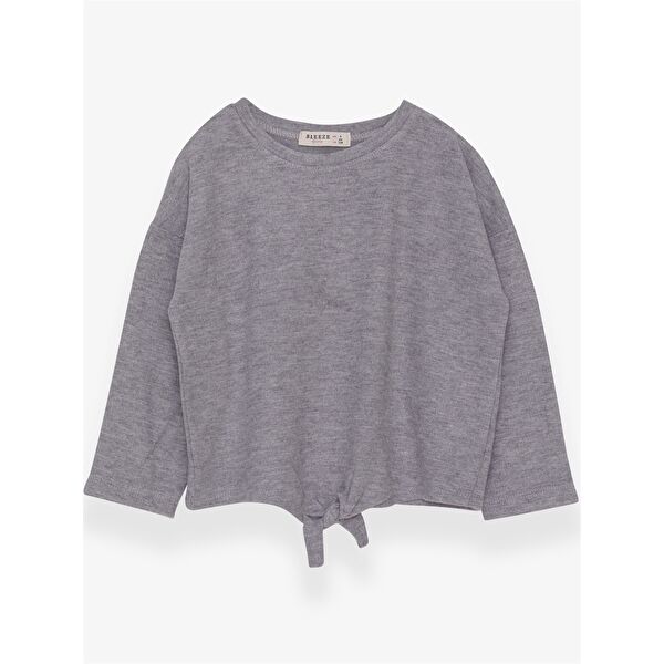 Bisiklet Yaka Basic Uzun Kollu Kız Çocuk Tişört