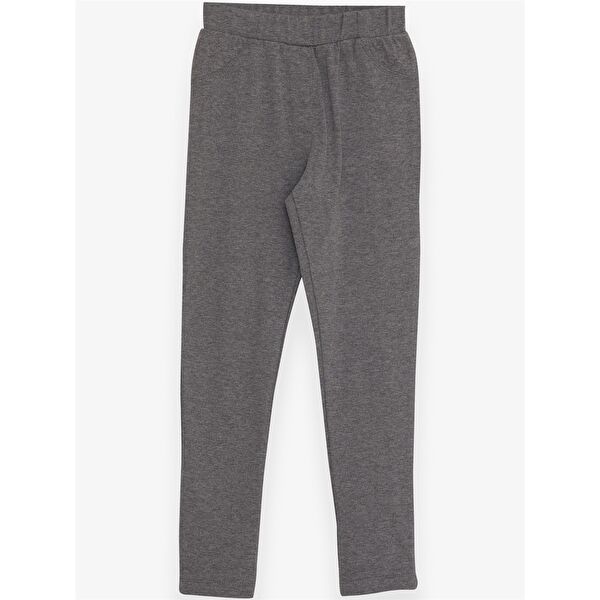 Beli Lastikli Basic Pamuklu Kız Çocuk Tayt