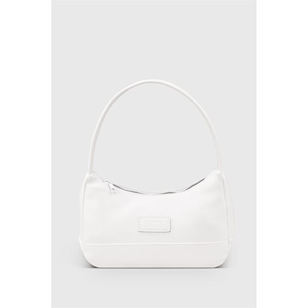 Etiket Baskılı Kadın Omuz Çantası