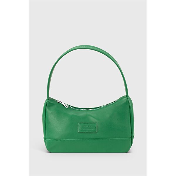 Etiket Baskılı Kadın Omuz Çantası