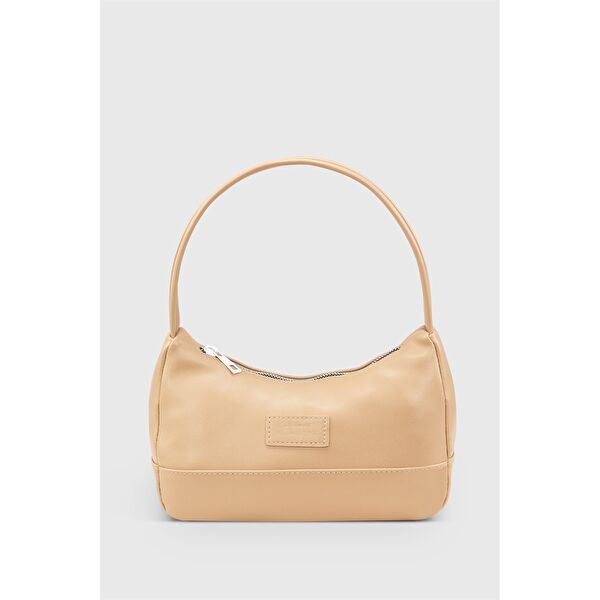 Etiket Baskılı Kadın Omuz Çantası