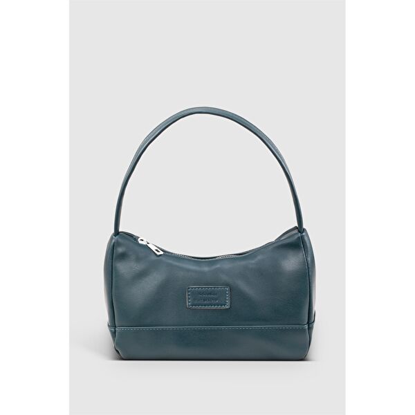 Etiket Baskılı Kadın Omuz Çantası