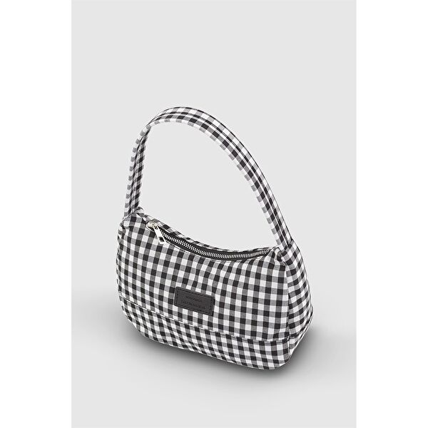 Etiket Baskılı Kadın Omuz Çantası