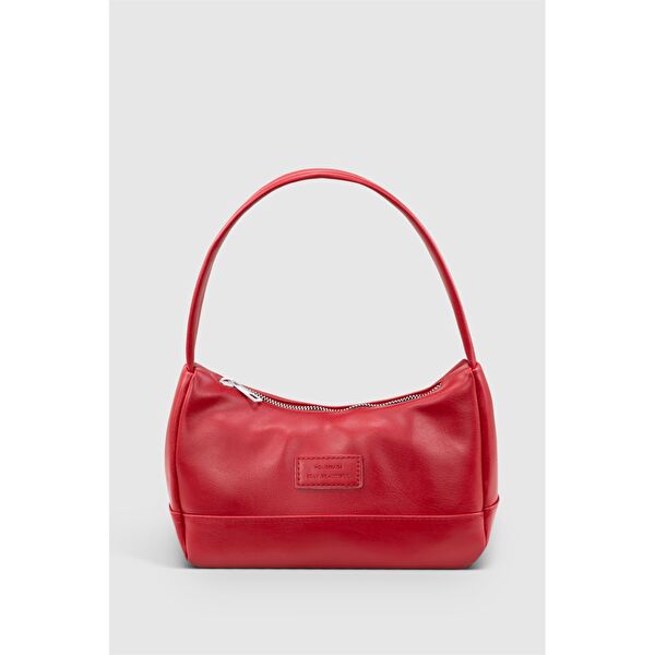 Etiket Baskılı Kadın Omuz Çantası