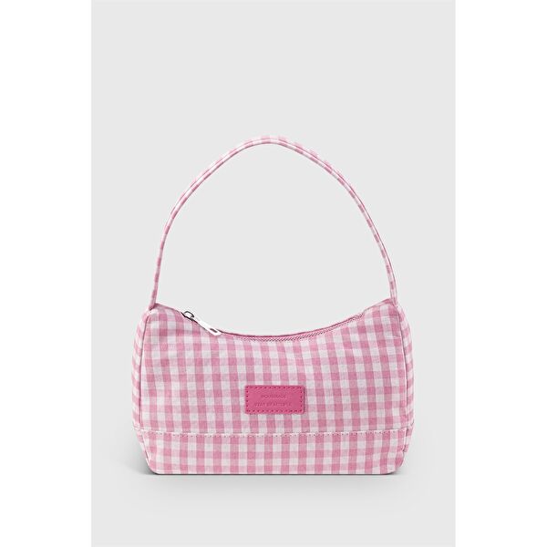 Etiket Baskılı Kadın Omuz Çantası