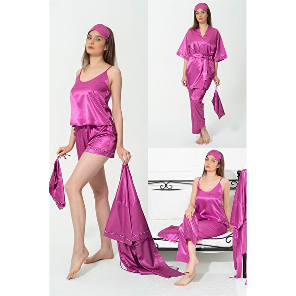 U Yaka Askılı Desenli Kadın Pijama Takımı U Yaka Askılı Desenli Kadın Pijama Takımı