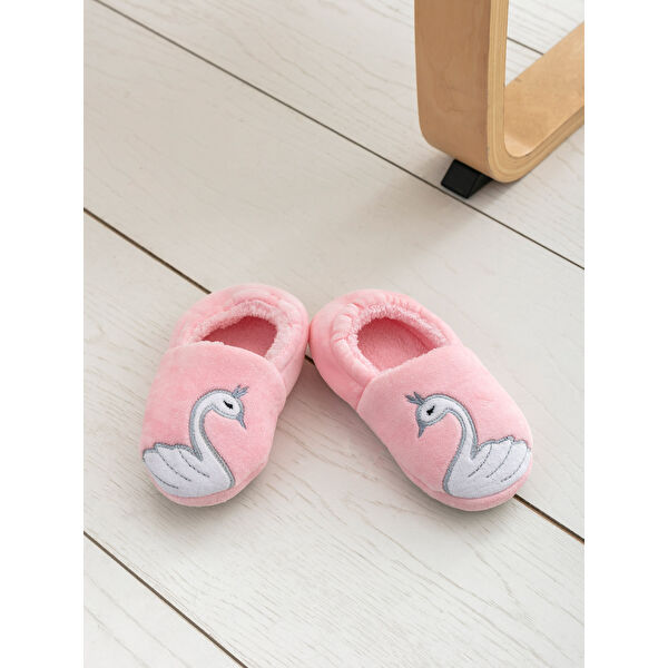 Pembe Kız Çocuk Ev Terliği