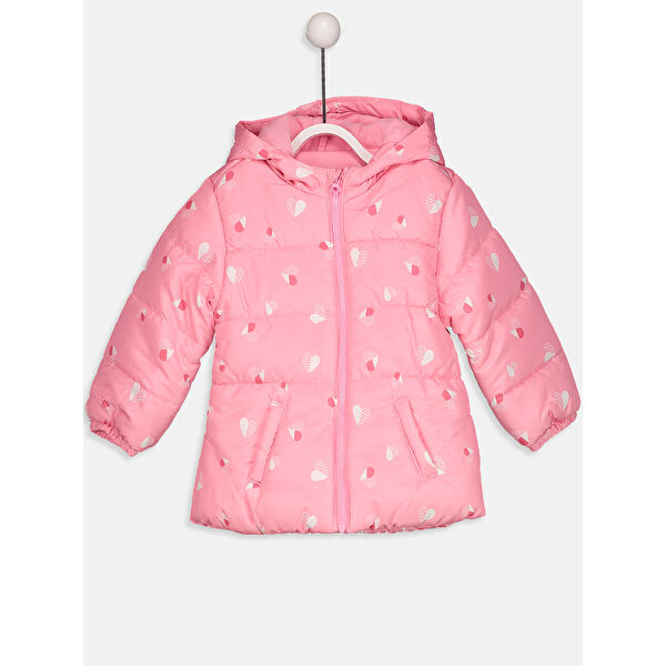 Kız Bebek Uzun Şişme Mont