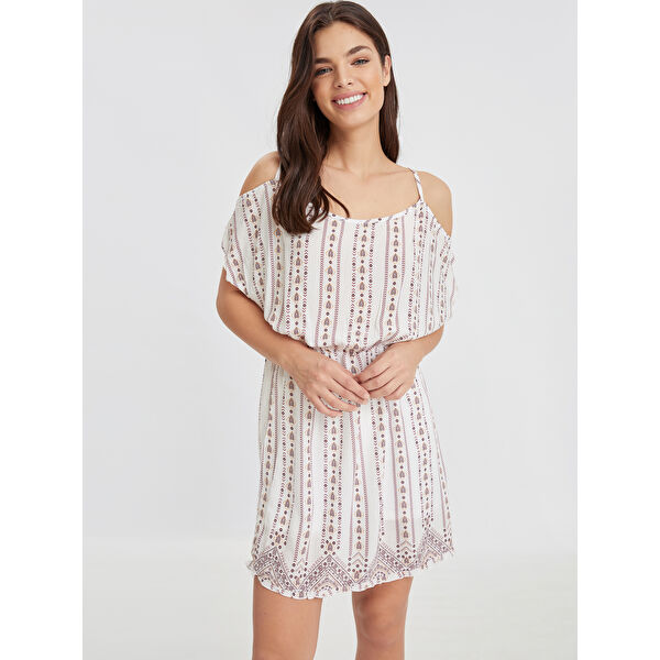 LCW DREAM Kayık Yaka Askılı Poplin Kadın Elbise LCW DREAM Kayık Yaka Askılı Poplin Kadın Elbise