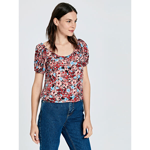 LCW CASUAL Kayık Yaka Kısa Kollu Kadın Bluz LCW CASUAL Kayık Yaka Kısa Kollu Kadın Bluz