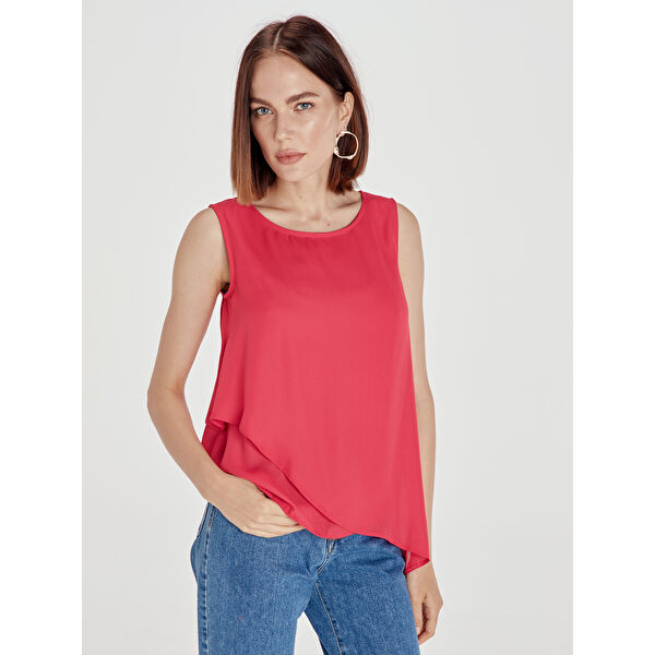 LCW VISION Bisiklet Yaka Kolsuz Kadın Bluz