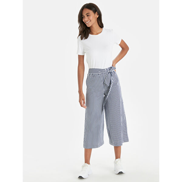 LCW CASUAL Beli Lastikli Rahat Kalıp Kadın Capri