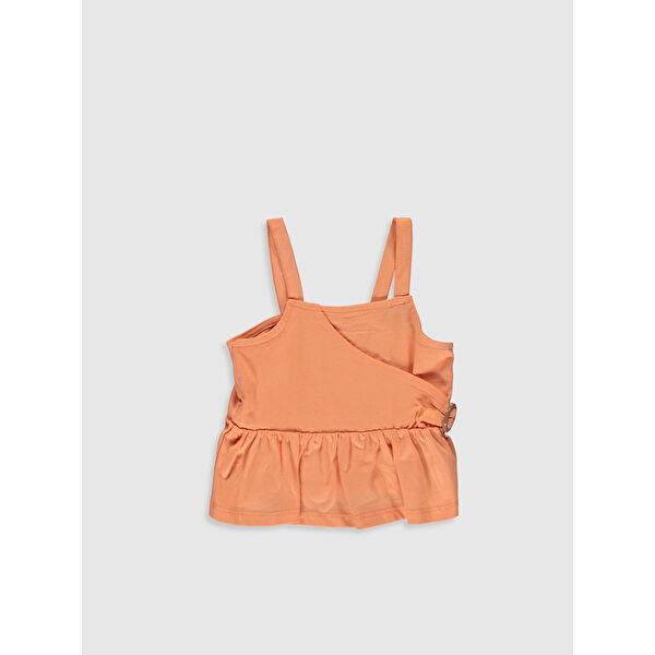 Kız Çocuk Fırfırlı Pamuklu Atlet