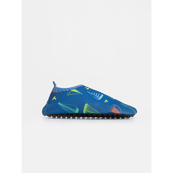 Erkek Bebek Baskılı Triko Deniz Ayakkabısı