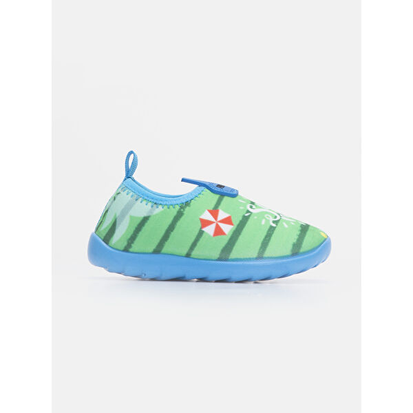 Erkek Bebek Baskılı Triko Deniz Ayakkabısı