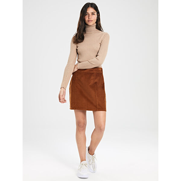 LCW CASUAL A Kesim Kadife Kadın Mini Etek LCW CASUAL A Kesim Kadife Kadın Mini Etek