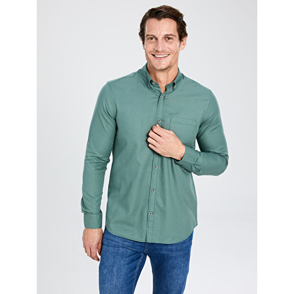 Regular Fit Uzun Kollu Oxford Erkek Gömlek Regular Fit Uzun Kollu Oxford Erkek Gömlek