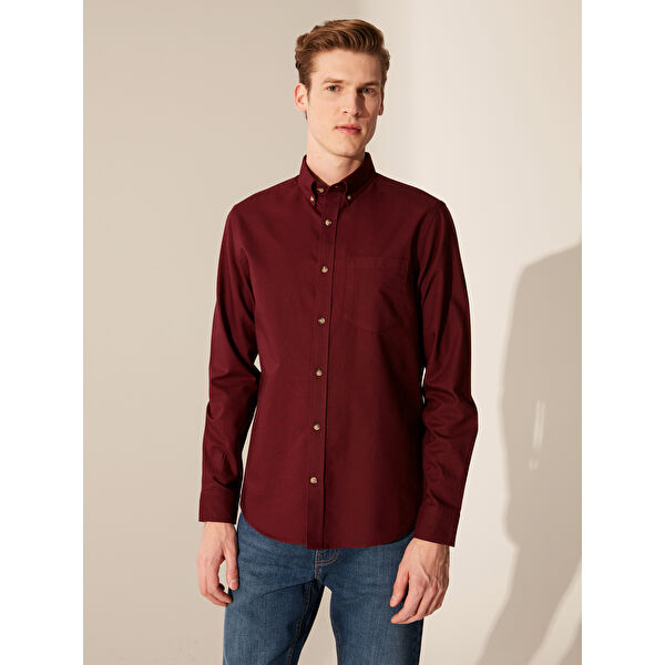 Regular Fit Uzun Kollu Oxford Erkek Gömlek