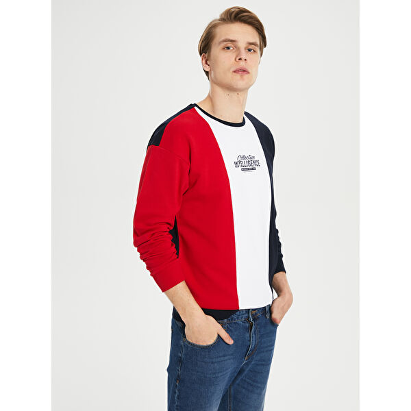 Baskılı Sweatshirt Baba Oğul Kombini