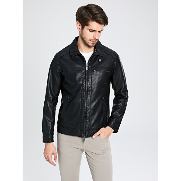 LCW CLASSIC Erkek Deri Görünümlü Mont LCW CLASSIC Erkek Deri Görünümlü Mont