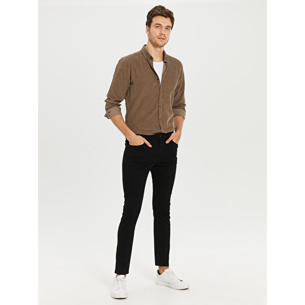 Ekstra Dar Kalıp Gabardin Erkek Chino Pantolon