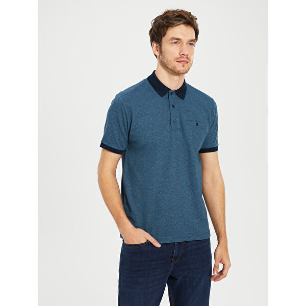 Polo Yaka Kısa Kollu Penye Tişört