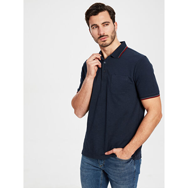 Polo Yaka Kısa Kollu Penye Tişört